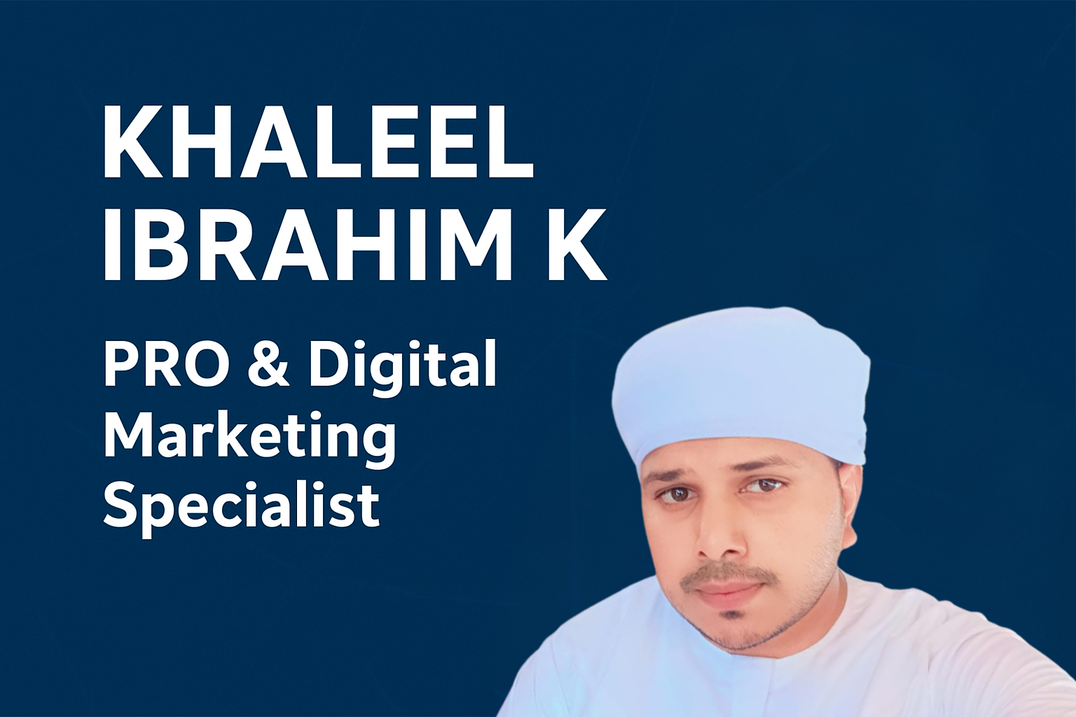 Khaleel Ibrahim | Public Relation Officer